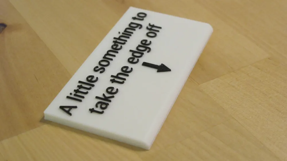 Take the Edge Off Sign (CAD Fillet Humor) - Free 3D Print Model ...