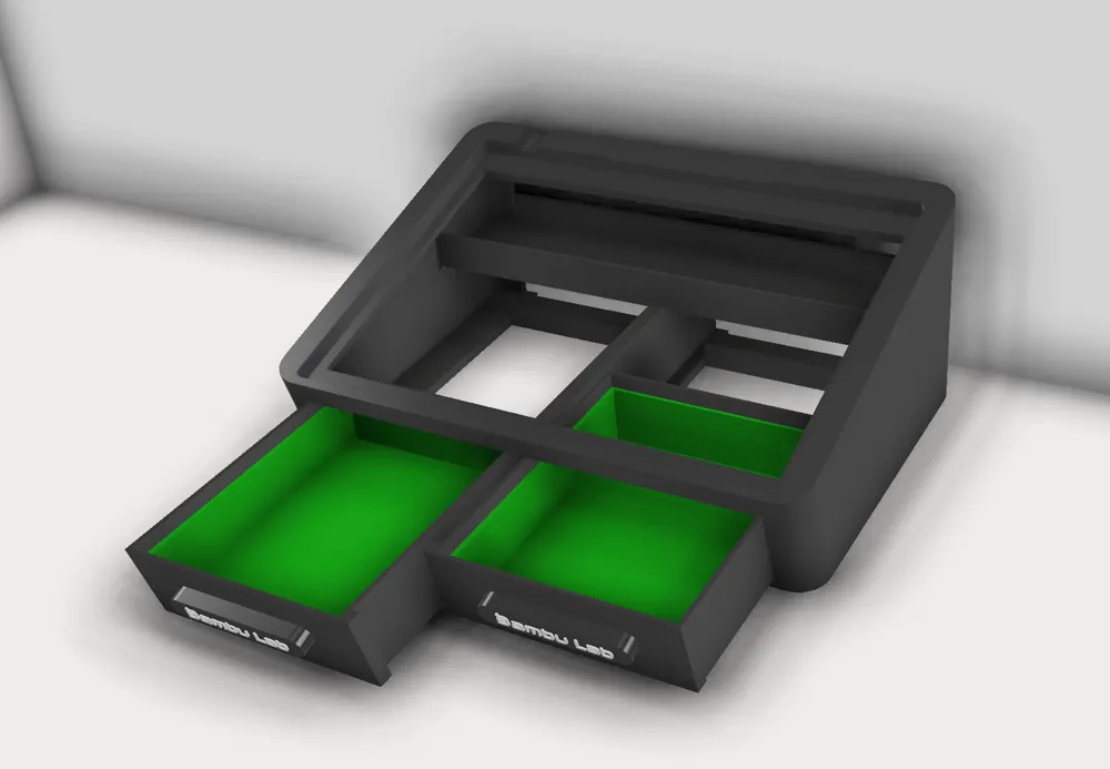 AMS 1 & 2 Pro Angled Table Stand - drawer storage - Free 3D Print Model ...