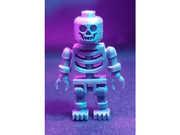 LEGO Halloween Skeleton Minifigure with Skull Face Remixed by Boss Tech ...