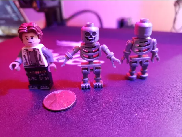 LEGO Halloween Skeleton Minifigure with Skull Face Remixed by Boss Tech ...