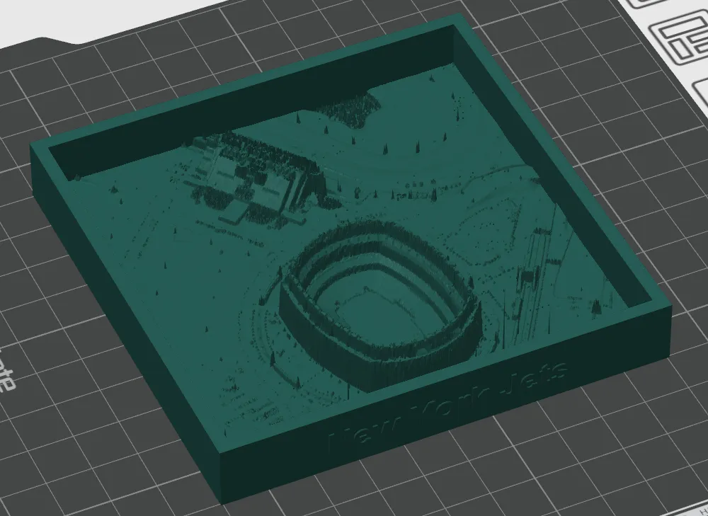 New York Jets 3D Stadium Map - Metlife Stadium - Free 3D Print Model ...