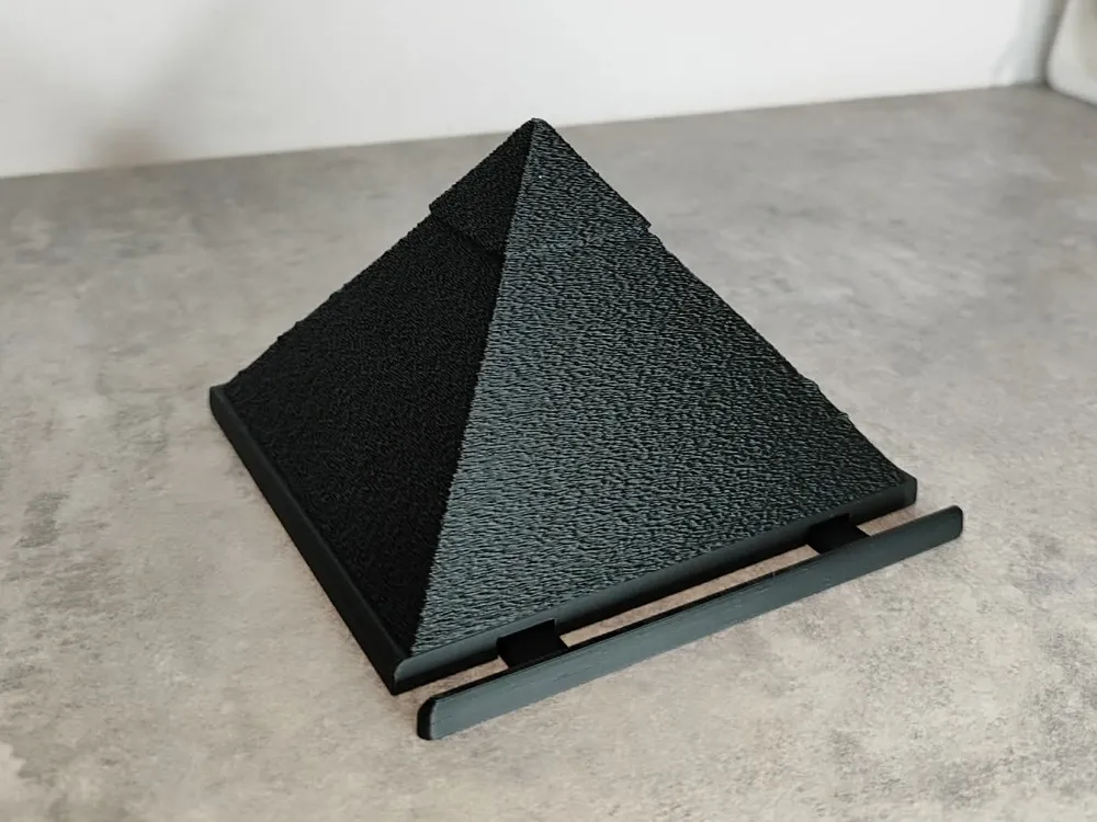 Pyramid Phone Stand – Sliding Hidden Phone Holder - Free 3D Print Model ...