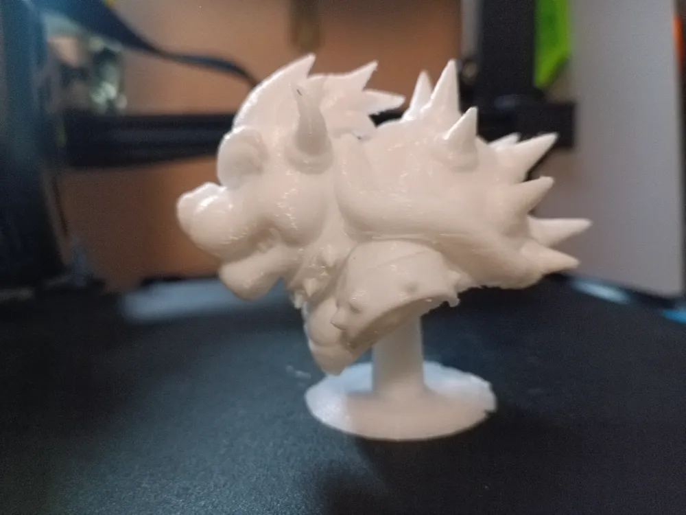 Bowser Bust Base Included - Free 3D Print Model - MakerWorld