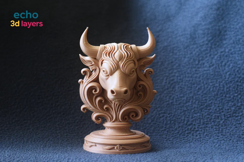 Bull bust by Echo 3D Layers MakerWorld: Download Free 3D Models