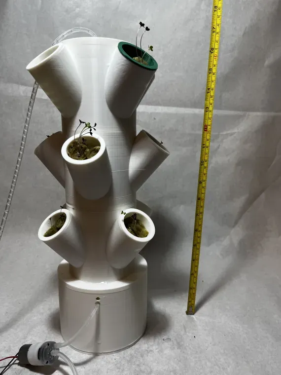 3D printed hydroponic Water Tower - Free 3D Print Model - MakerWorld