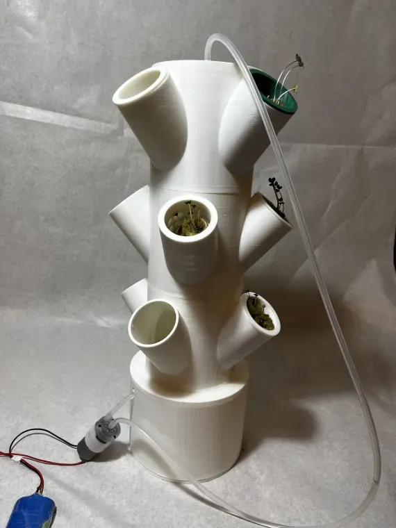 3D printed hydroponic Water Tower - Free 3D Print Model - MakerWorld