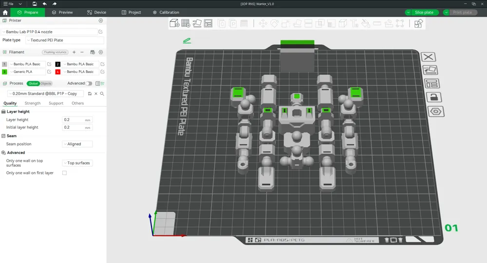 [3DP RNS] Warrior_V1.0 (AMS) by 3DP RNS MakerWorld: Download Free 3D Models