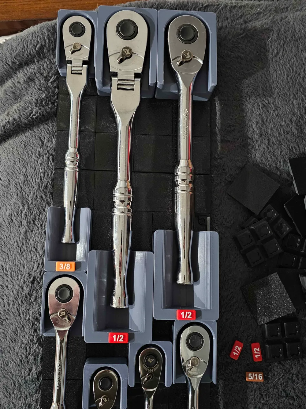 Gridfinity Universal Ratchet Tray - 1/2 Inch by snjames316 MakerWorld ...