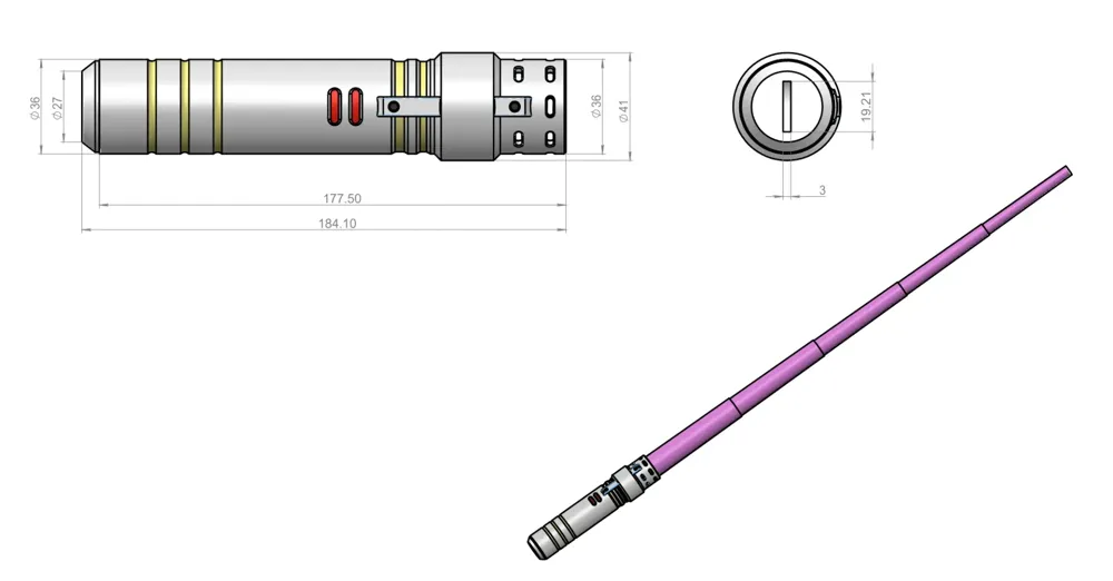 Gundam Retractable Lightsaber - Standard Edition - Free 3D Print Model ...