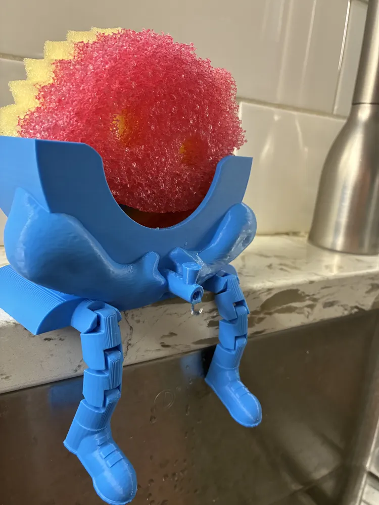 SCRUB DADDY/MUSCLE DADDY WITH DRAIN VALVE - Free 3D Print Model ...