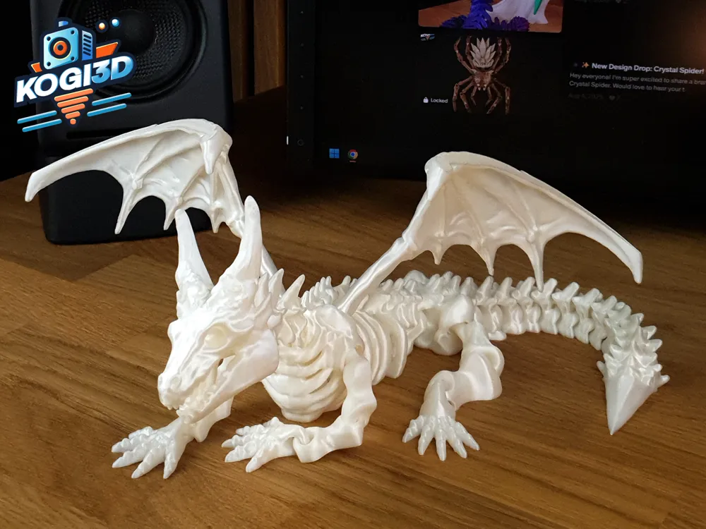 Articulated Bone Dragon – 3D Print Files - Free 3D Print Model - MakerWorld