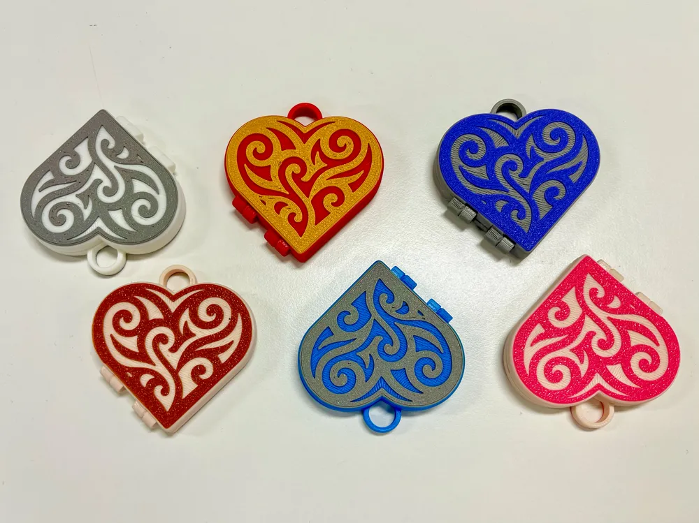 Multi-Colour Heart Locket (No AMS Needed!) by seanliang00 MakerWorld ...