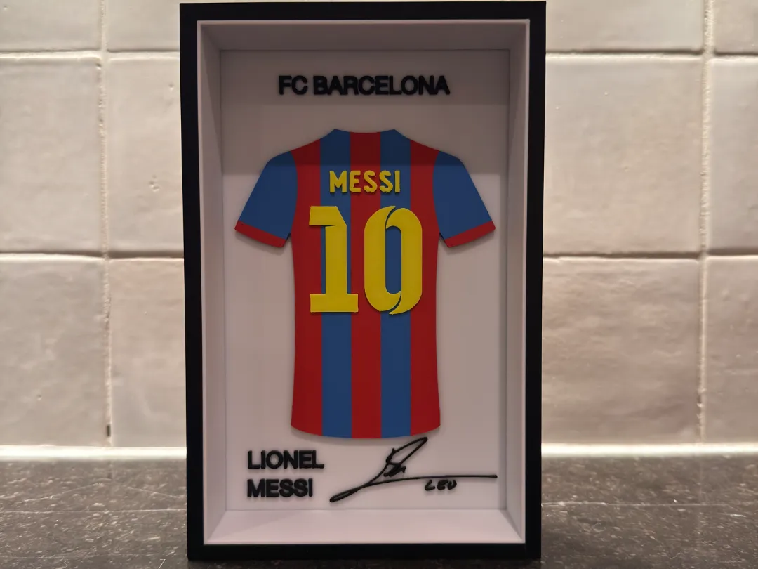 Lionel Messi - FC Barcelona - Jersey Frame - Free 3D Print Model ...