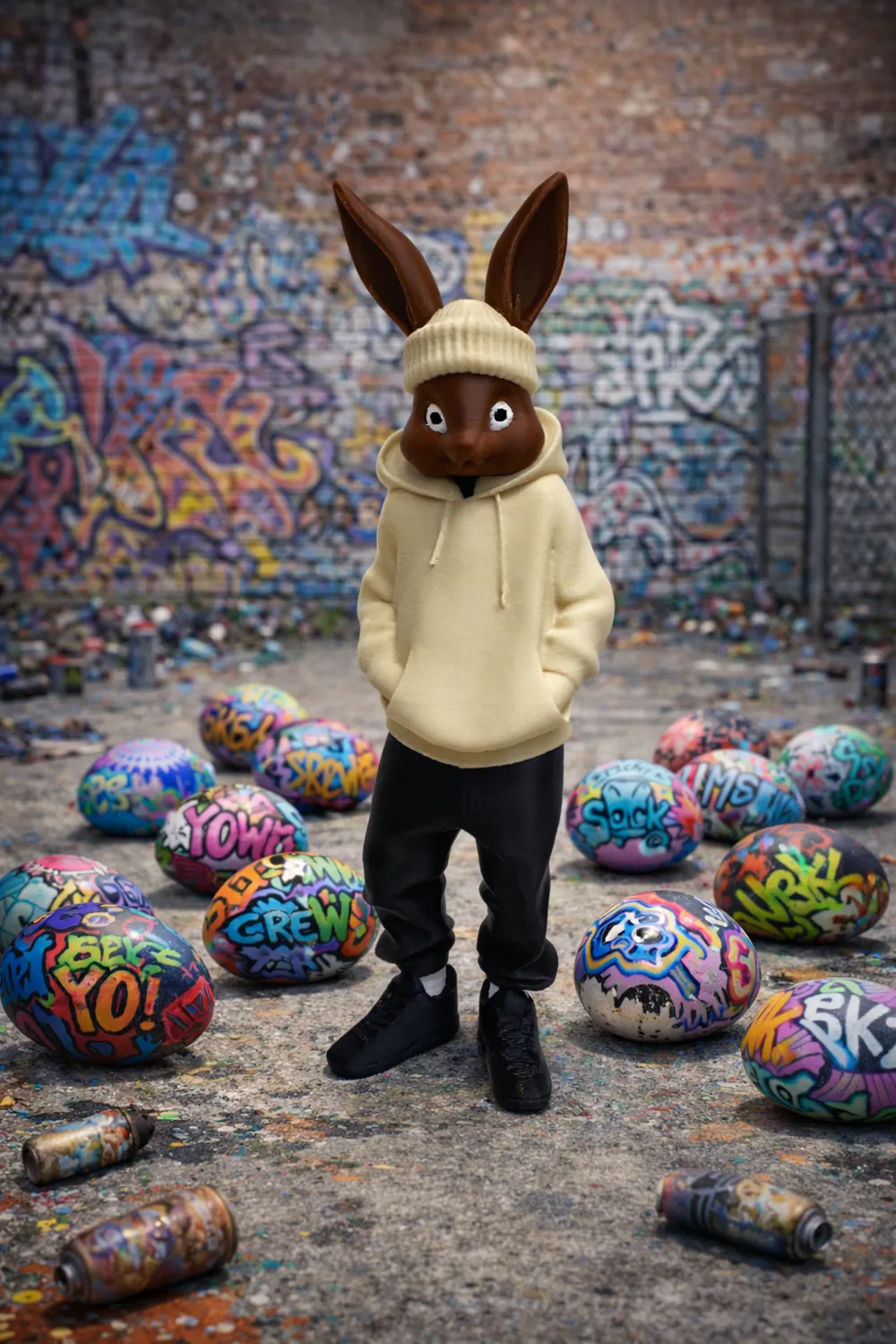 Urban Easter Bunny Sculpture Graffiti Easter - Free 3D Print Model ...