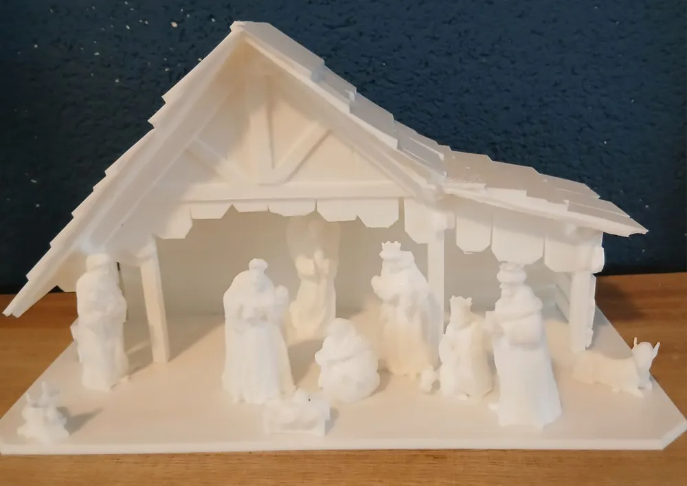 Christmas Nativity Scene with Figures - Free 3D Print Model - MakerWorld