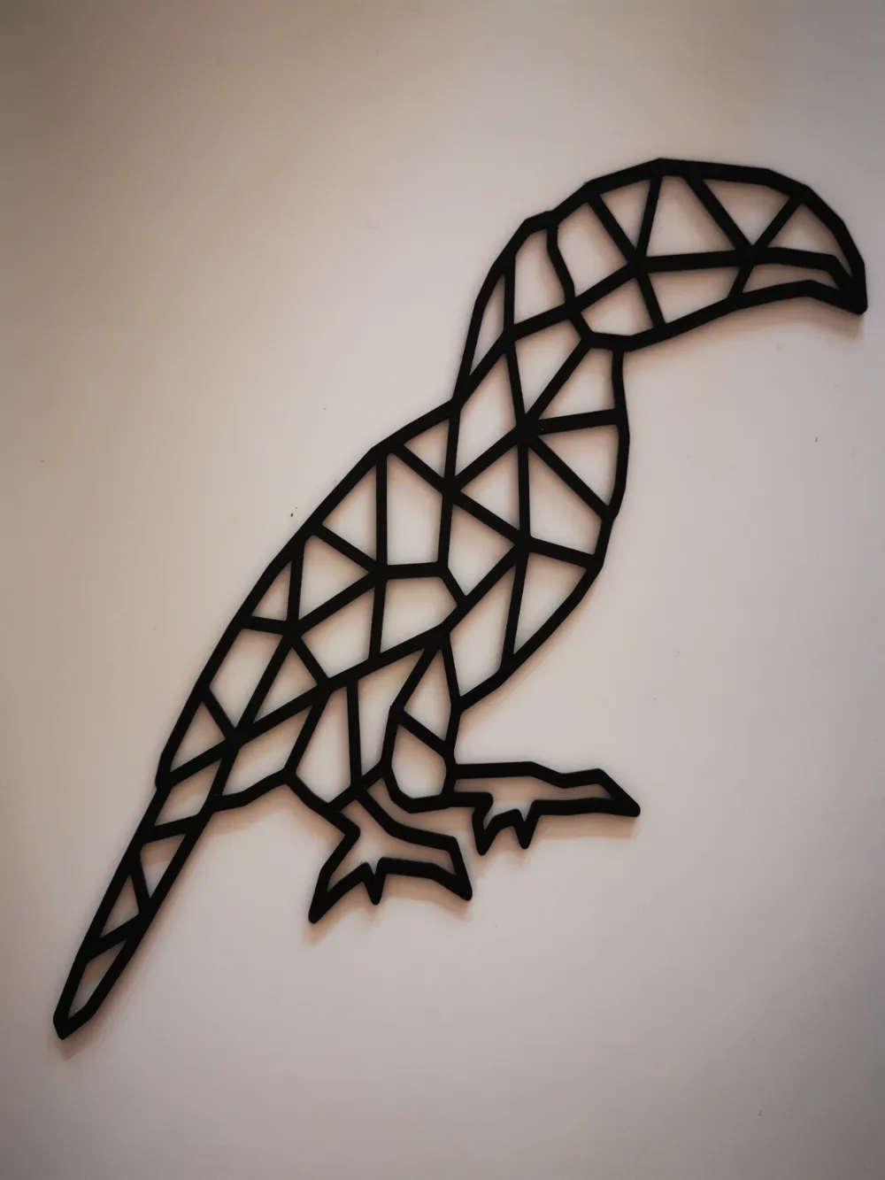 Toucan 2d Wall Art - Polygonal Low Poly Line Art Animal for Decoration ...