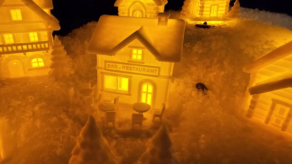 Christmas in a mountain village - Free 3D Print Model - MakerWorld