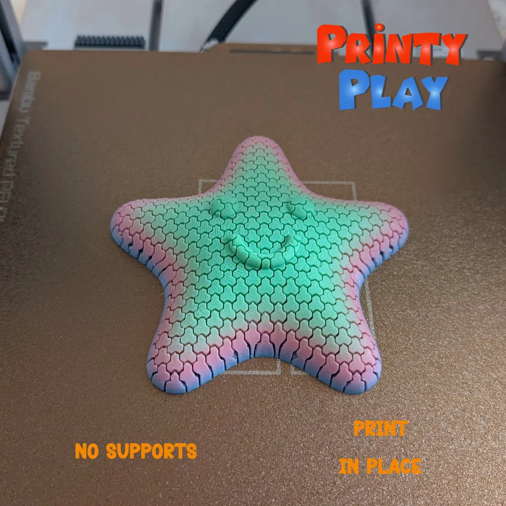 Flexi Playful Star by PrintyPlay 3D MakerWorld: Download Free 3D Models