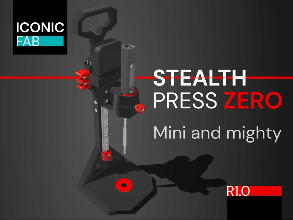 Stealth Press ZERO (Small Heat Set Insert Press) by Iconic FAB - MakerWorld