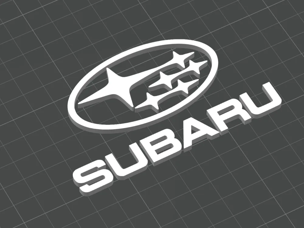 Subaru Logo – 3D Printed with Text - Free 3D Print Model - MakerWorld