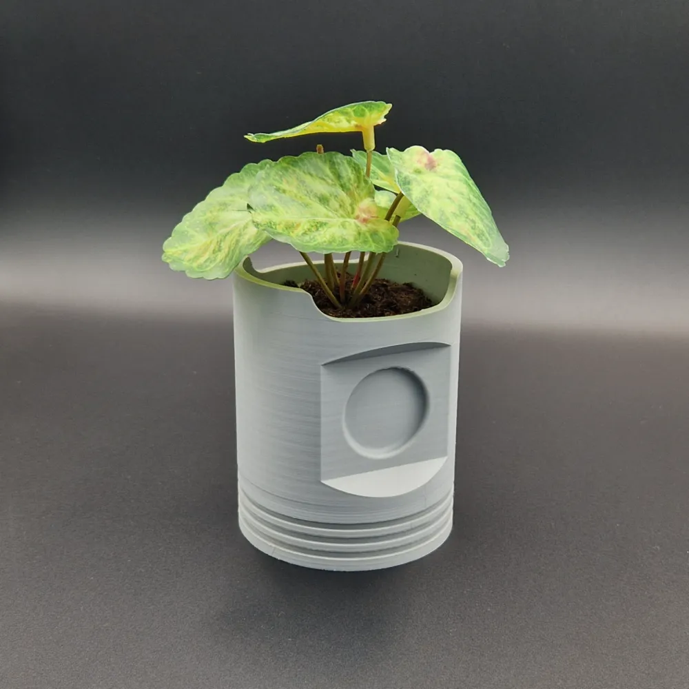 PISTON ENGINE MOTOR POT PLANTER SELF WATERING - Free 3D Print Model ...