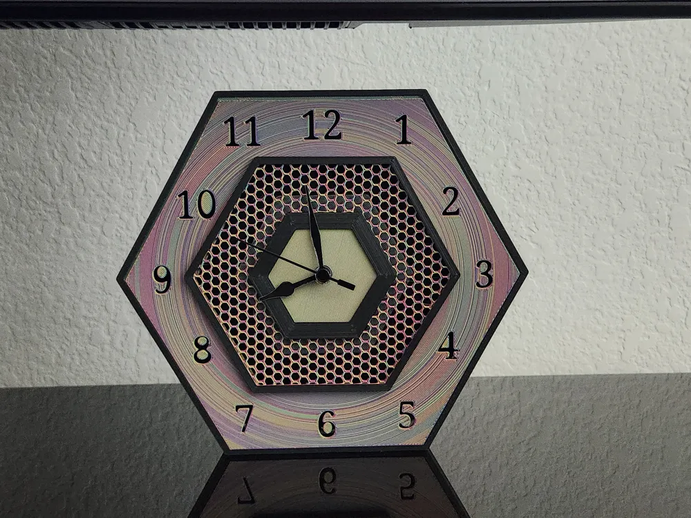 Hex Clock with LED Kit AKA "The Mullet of Clocks" by OminousFyxen3D ...