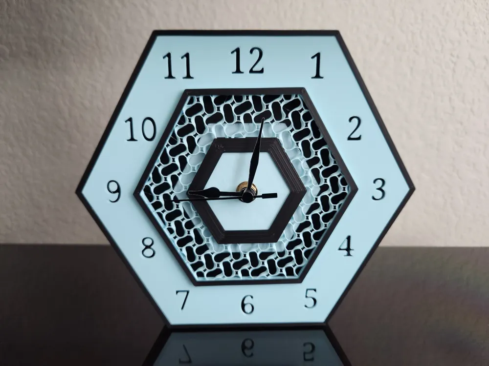 Hex Clock with LED Kit AKA "The Mullet of Clocks" by OminousFyxen3D ...