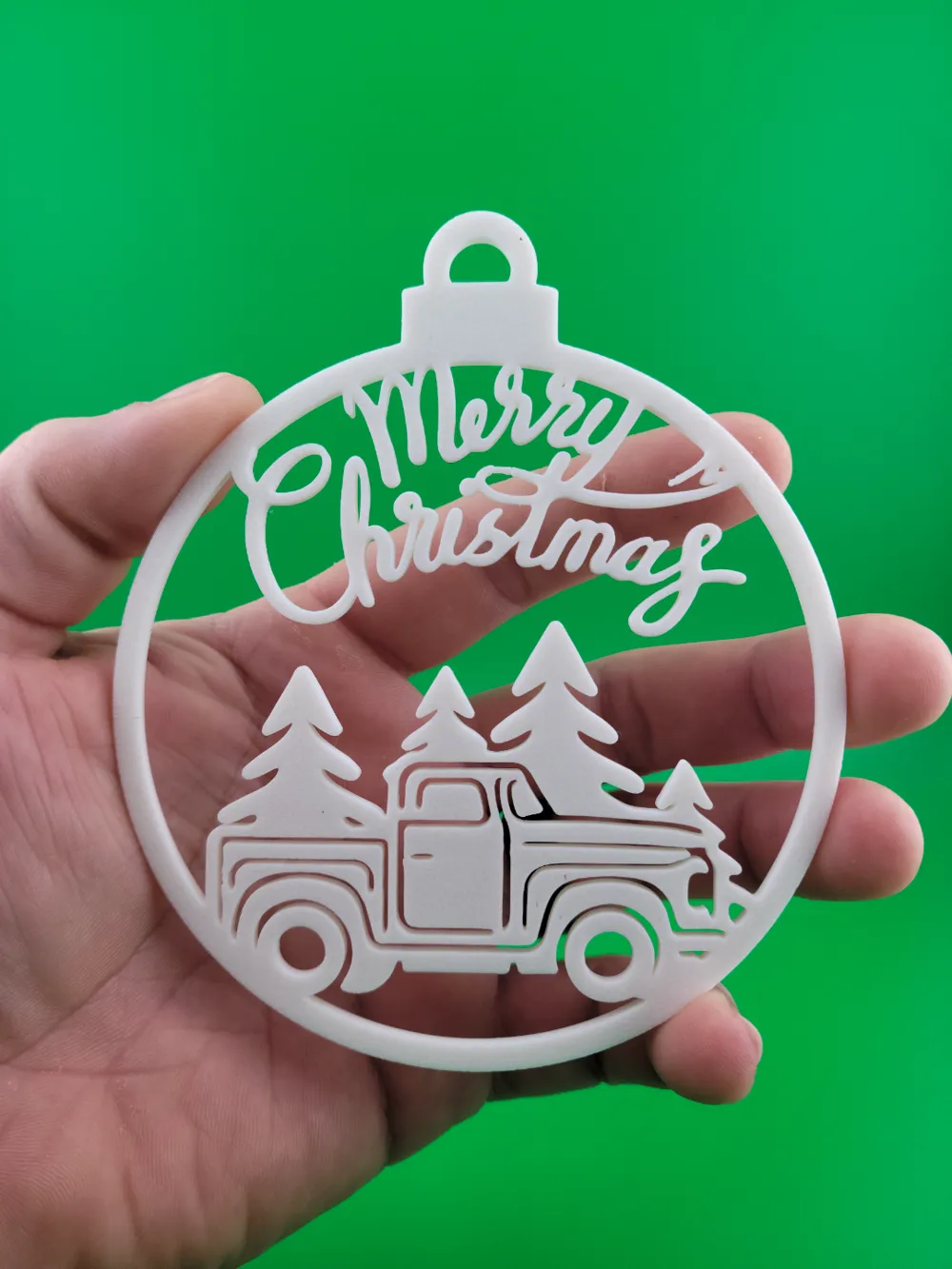 Merry Christmas Truck Ornament by DeepSouth3DPrints - MakerWorld