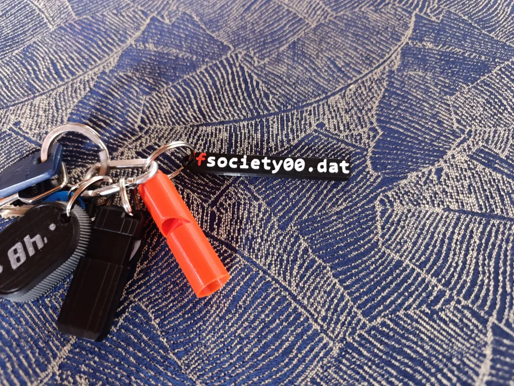 FSOCIETY MR. ROBOT KEYCHAIN by G3D Lab MakerWorld: Download Free 3D Models