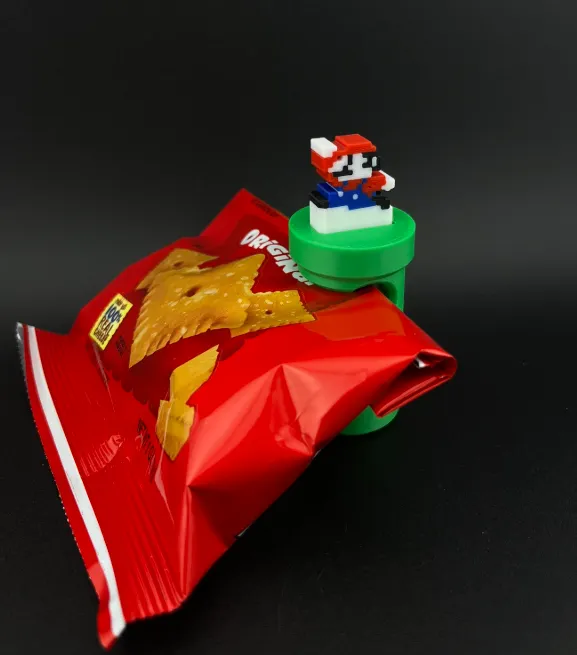 Retro Super Mario Twist Tie Bread or Chip Bag Clip by KeKap MakerWorld ...