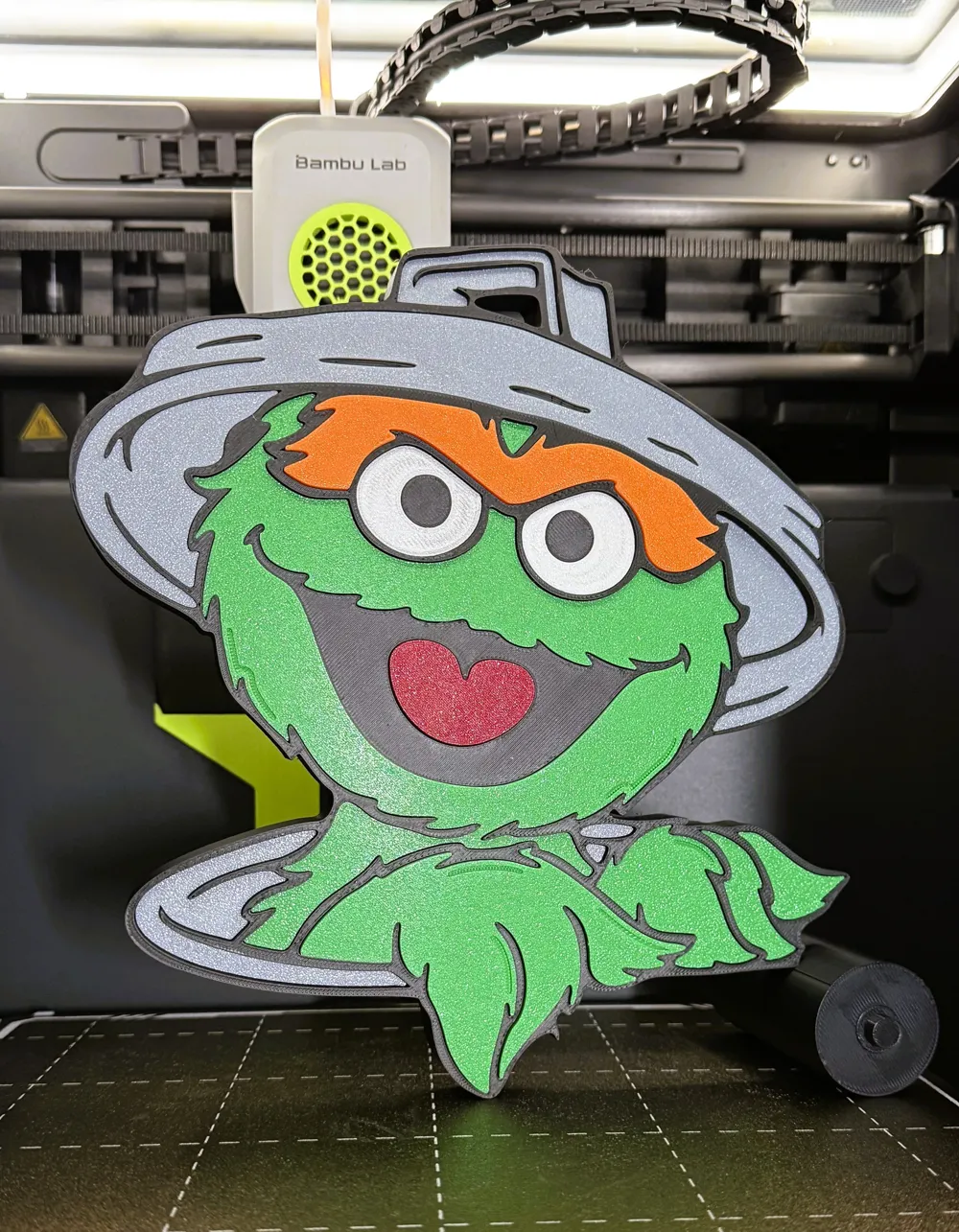 Oscar the Grouch (NO AMS) Wall Art by ItsBryy3D MakerWorld: Download ...