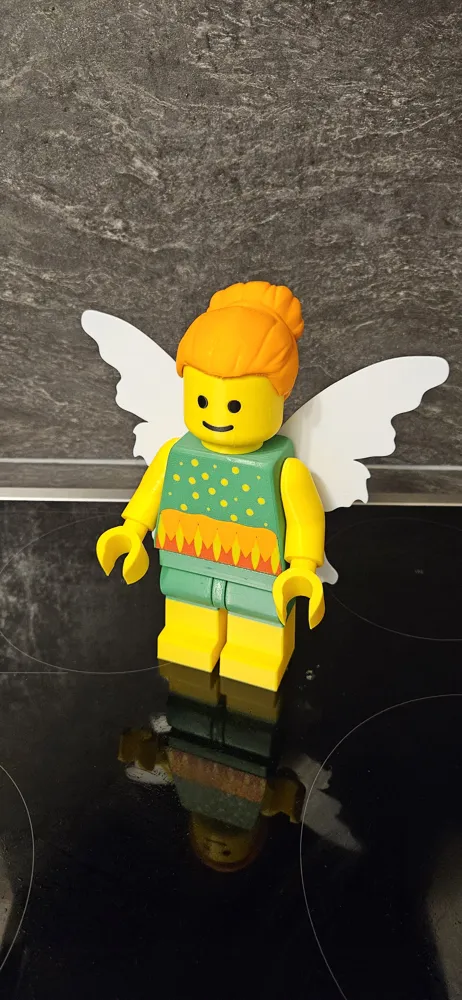 Brick Man Fairy with Wings 20cm by da_max MakerWorld: Download Free 3D Models