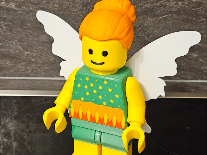 Brick Man Fairy with Wings 20cm by da_max MakerWorld: Download Free 3D Models