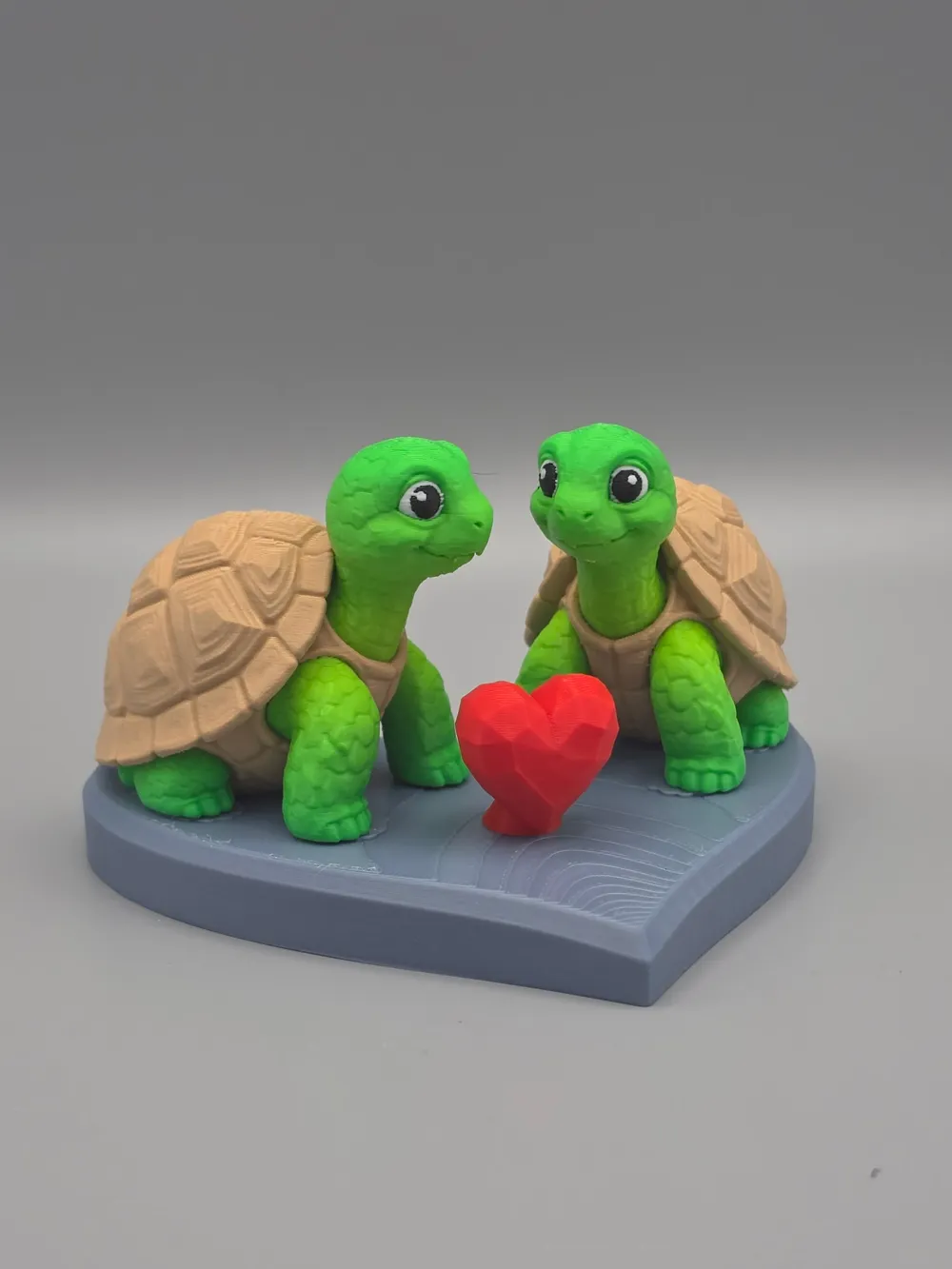 Turtle Love Sculpture - Free 3D Print Model - MakerWorld