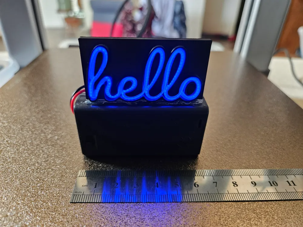 Mini Neon LED Filament Sign – Hello by Derek - MakerWorld