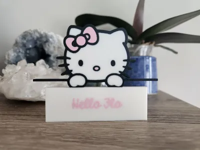 Hello Kitty - Name Tag, Key Chain, Gift tag by kellytrinh - MakerWorld