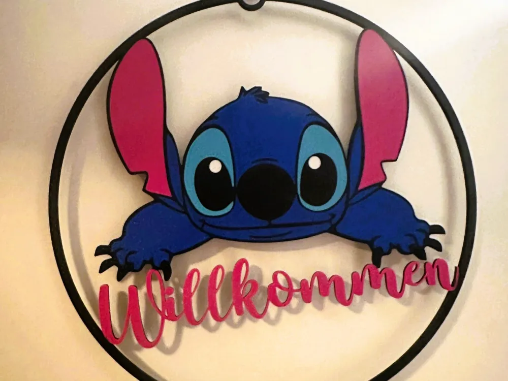 Placa de bienvenida "Stitch" por LiCa-3DMakerWorld: Descarga Modelos 3D ...