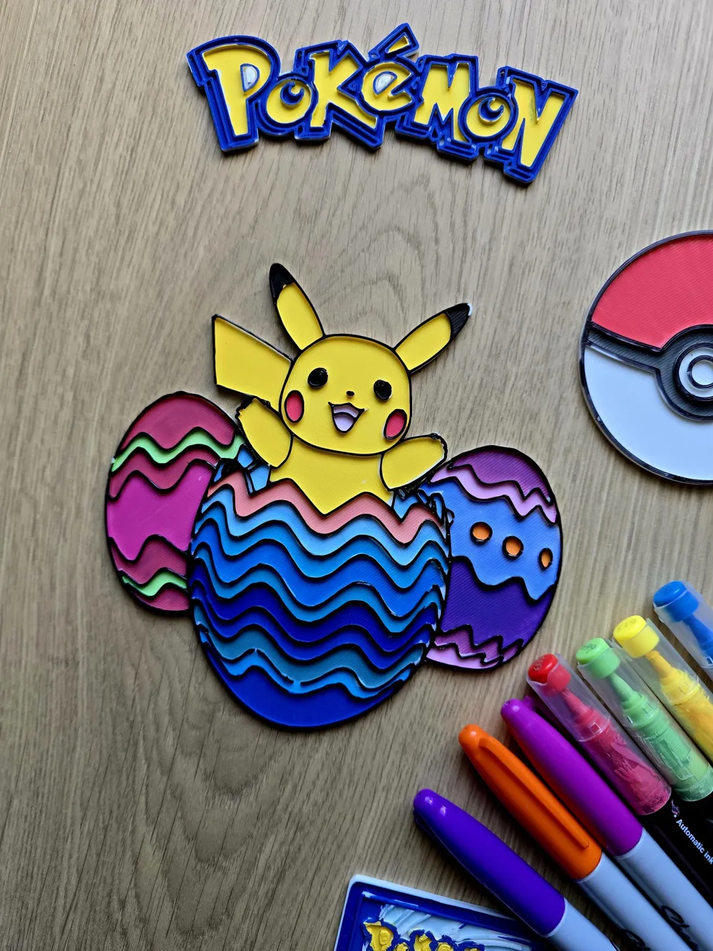 Cute Easter Pikachu Eggs Festive DIY Color Craft by Merilno3D - MakerWorld