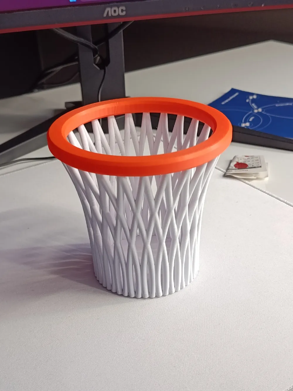 Basketball Hoop table trashbin trashcan by Fishboi MakerWorld: Download ...