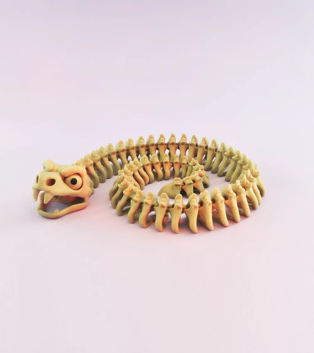 Flexi Skeleton Snake - Free 3D Print Model - MakerWorld