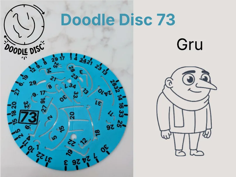 Doodle Disc 73 Gru - Free 3D Print Model - MakerWorld