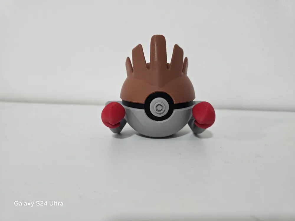 #0107 Hitmonchan Pokeball - Multiparts by 3D Girl MakerWorld: Download Free 3D Models