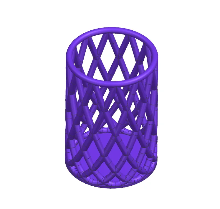 Cylinder shape pen holder. by JoeyPham - MakerWorld