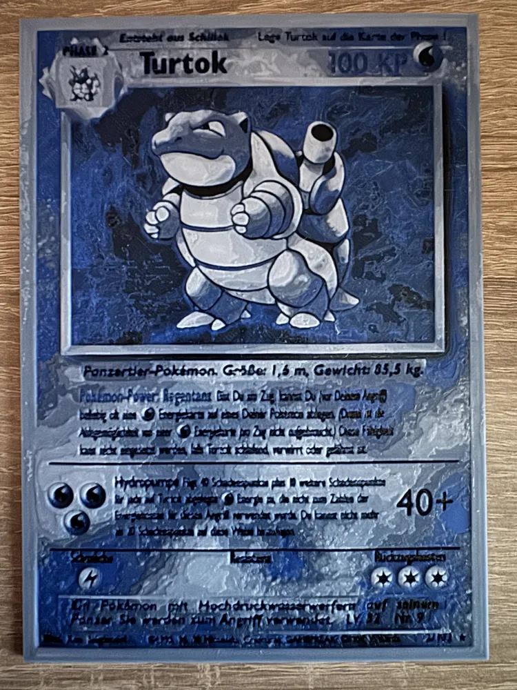Hueforge Pokemon Card Blastoise by AK Print Factory MakerWorld ...