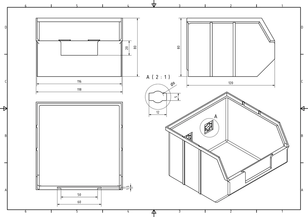 Stackable Bin Box / Container (SKÅDIS compatible) by Schnitzl - MakerWorld
