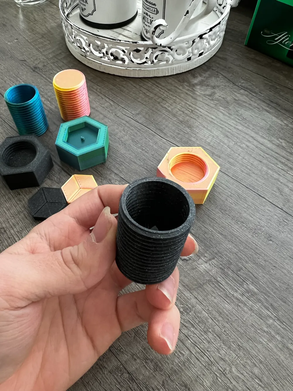 Box in shape of nuts and bolts by EuroSpore Print Studio - MakerWorld