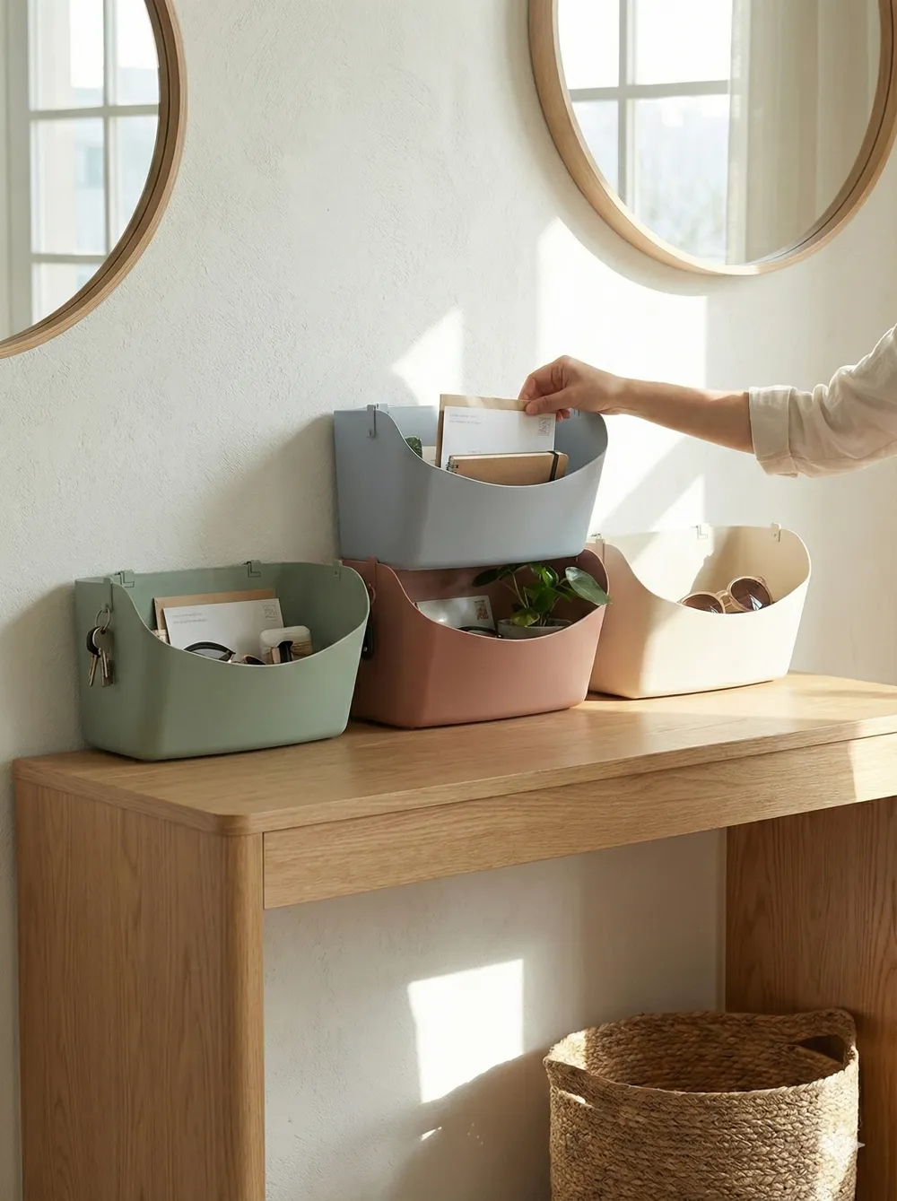 Modular Curve Bins Stackable Wall & Desk System - Free 3D Print Model ...