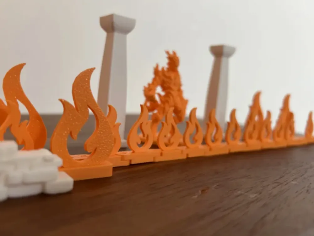 Wall of Fire - Flexible Flame Template Remixed by Elds - MakerWorld