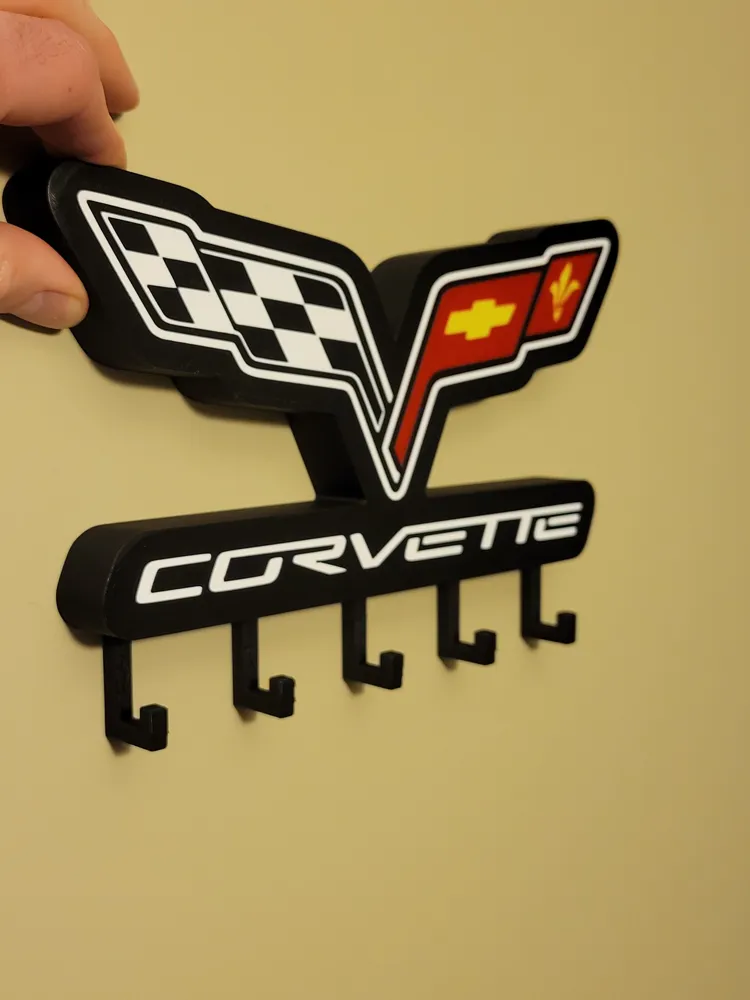 Chevrolet Corvette C6 Key Hanger - Free 3D Print Model - MakerWorld
