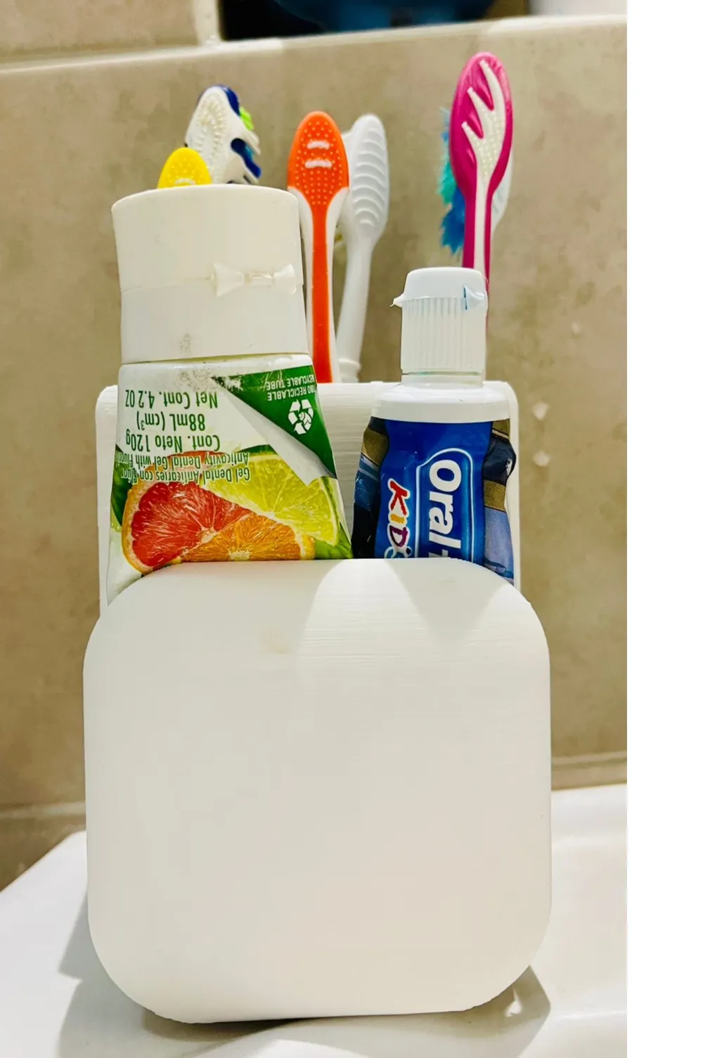 toothbrush and toothpaste holder - Free 3D Print Model - MakerWorld